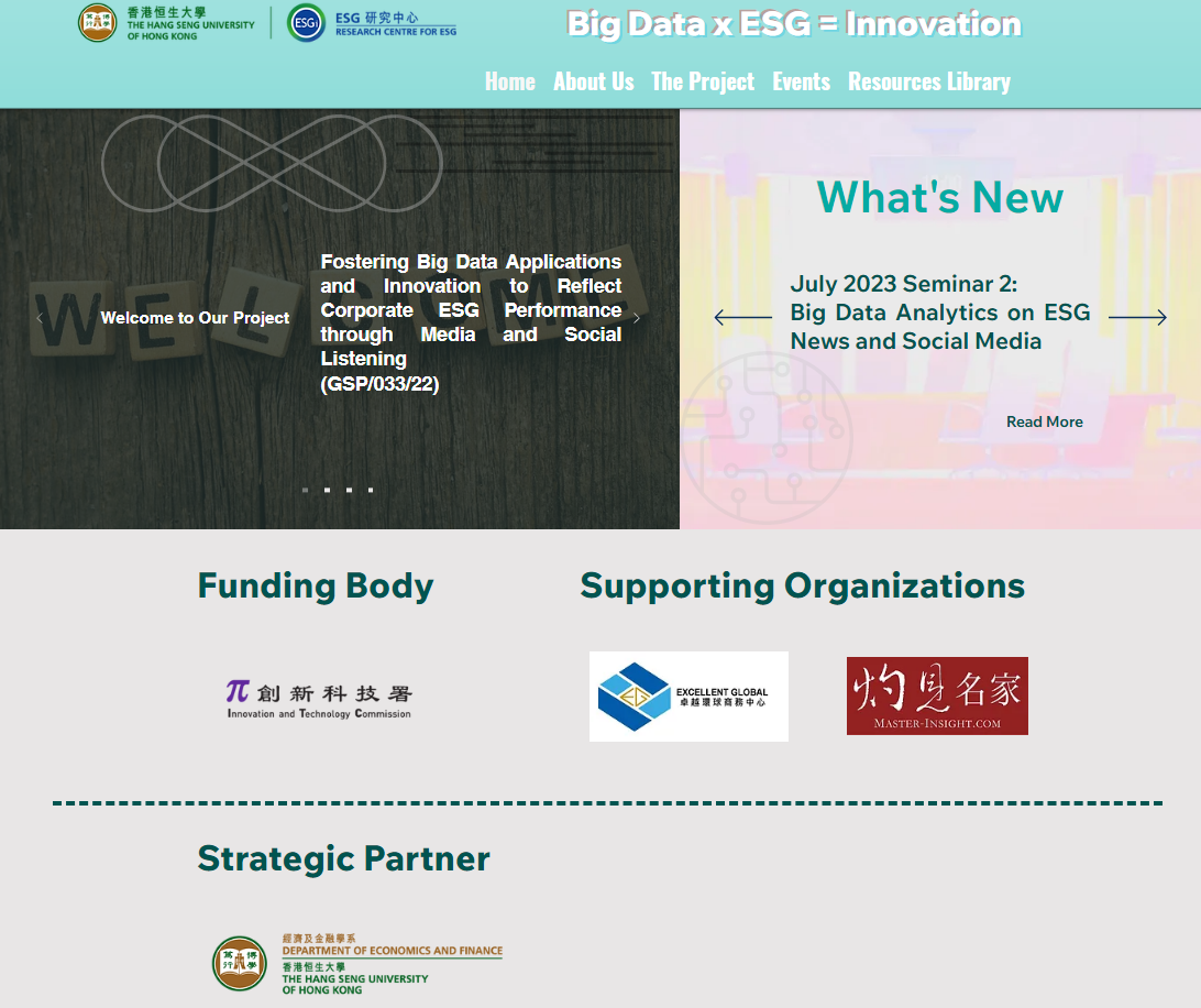 Other Projects – Research Centre for ESG