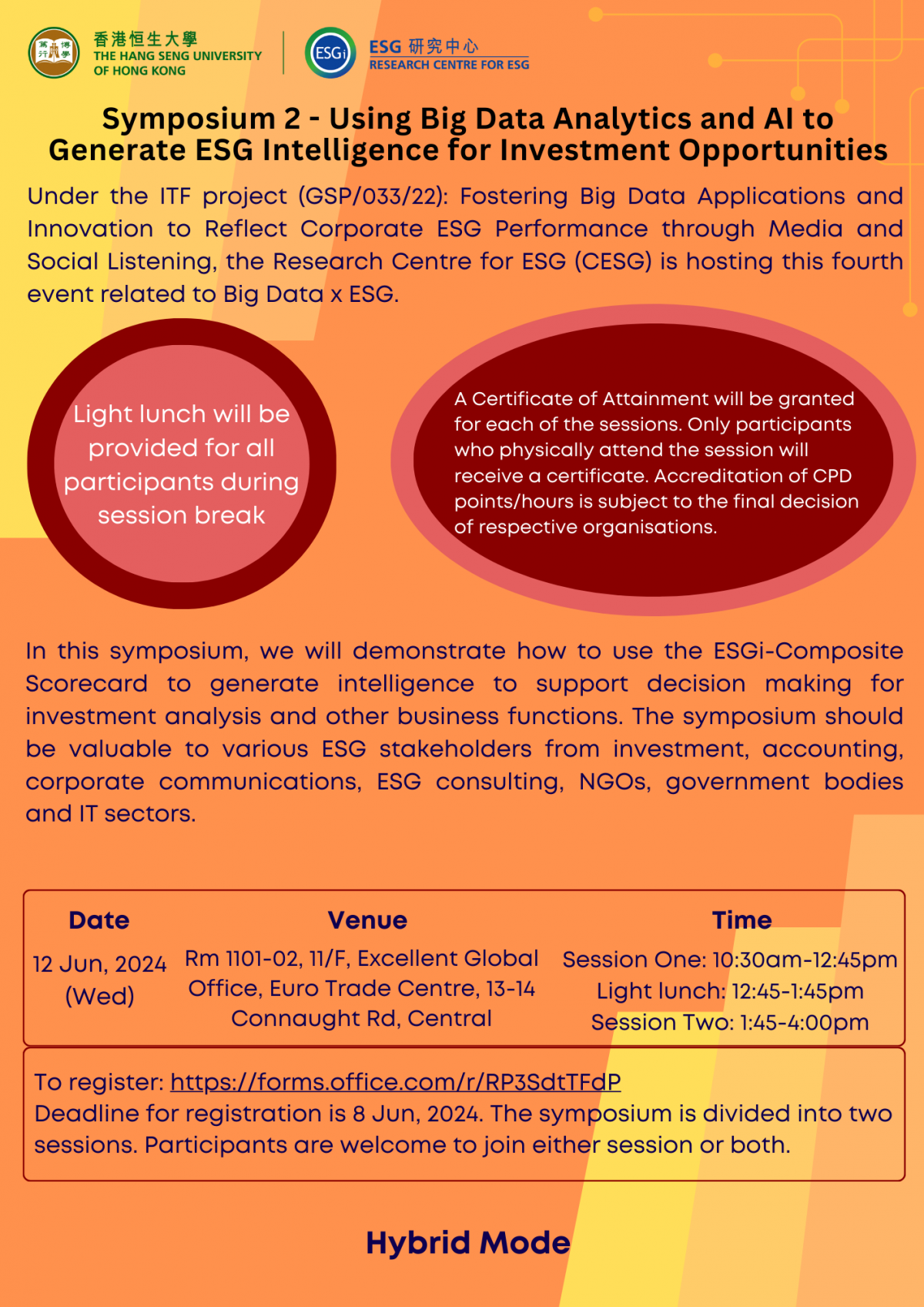 Conferences & Workshops - Research Centre for ESG